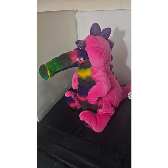Toys | Vintage 200 Stuffins Pink Rainbow Dinosaur Monster 13 Plush ...